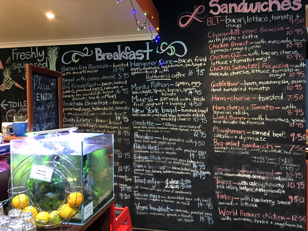 The Menu Wall – Two Foot World